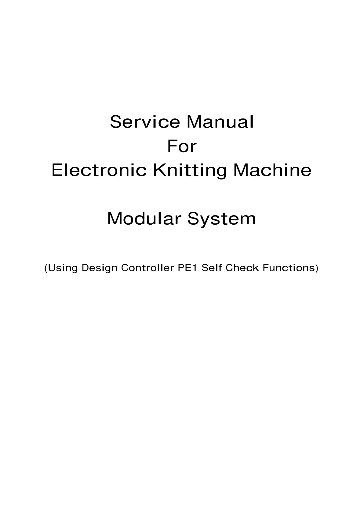 Electronic Knitting Machine Modular System Using Design Controller ...
