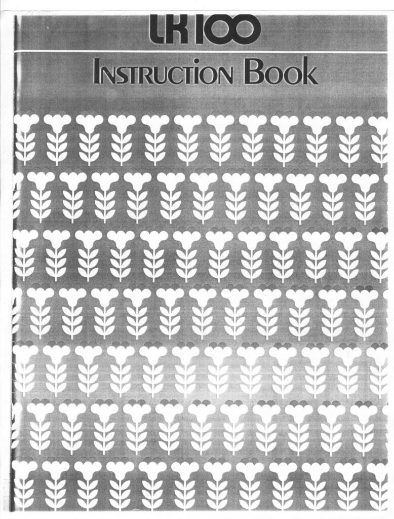 Silver Reed LK100 - Machine Knitting Central
